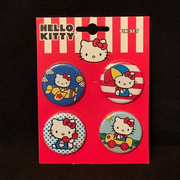 Hello Kitty | Accessories | Hello Kitty X Neon Tuesday Button Pin Set ...